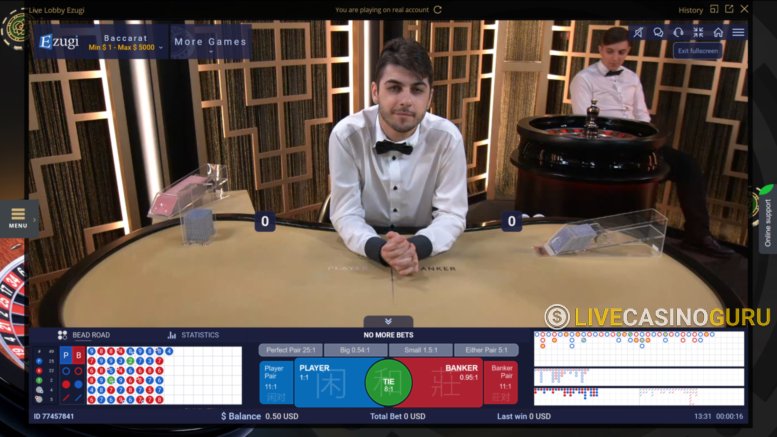 Live Dealer Baccarat (Ezugi) Review, Bonuses, Pros & Cons
