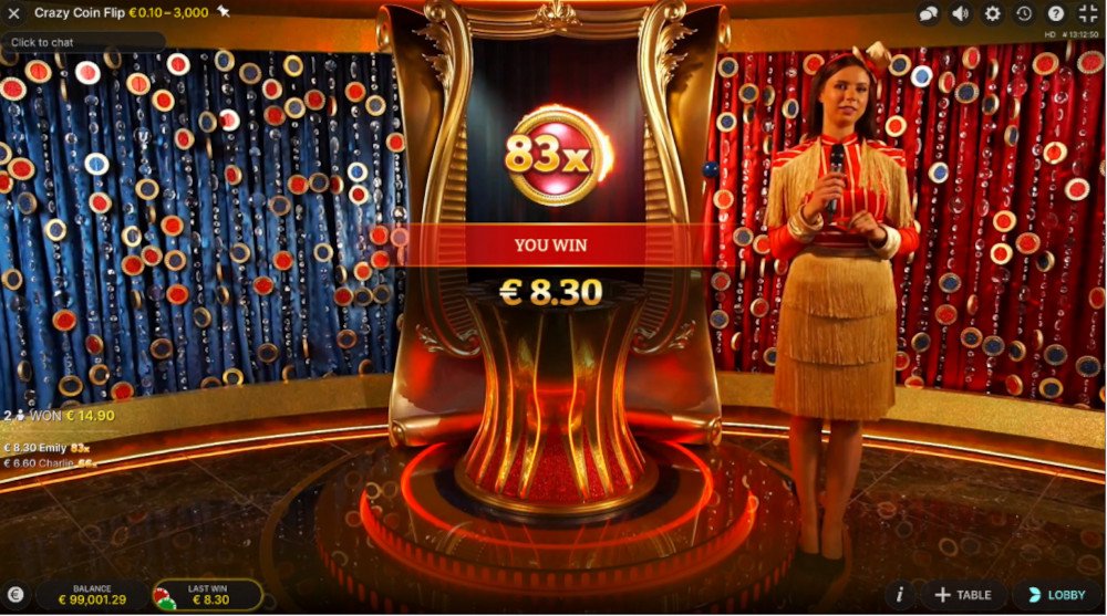 Live Dealer Crazy Coin Flip (Evolution Gaming) Review, Bonuses, Pros & Cons