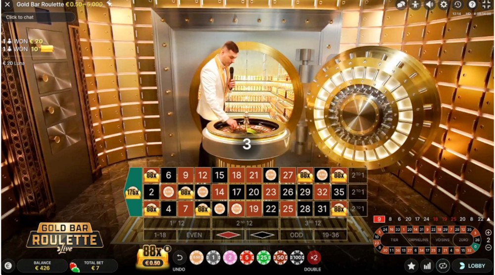 Live Dealer Gold Bar Roulette (Evolution Gaming) Review, Bonuses, Pros ...